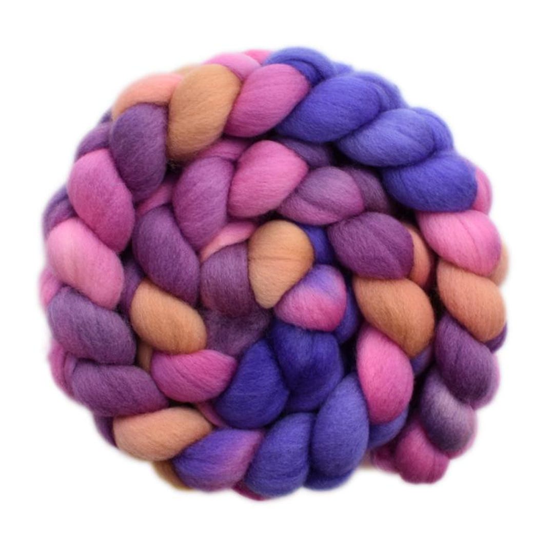 Hand Painted Roving - Cormo Wool Spinning Fiber, 4.0 Ounces - Jump Rope ...