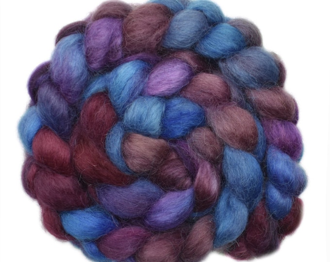 Hand Dyed Roving Norwegian Lustre Wool Spinning Fiber 4.0 Ounces Fluffy ...