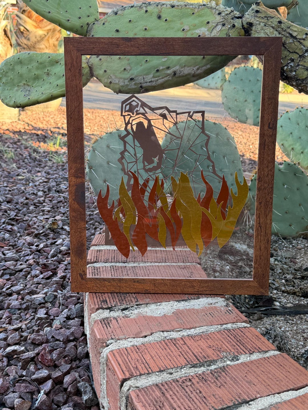 Framed Papercut Art From Midsommar - Burning Bear - Etsy