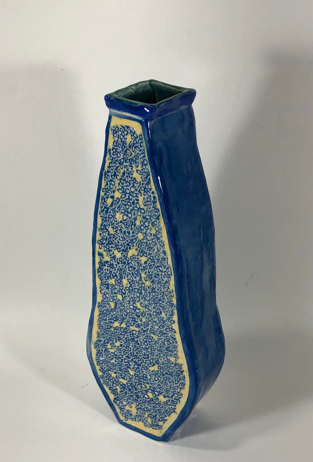 Blue Ceramic Vase, Handmade Ceramic Vase , Ceramics and Pottery Vase ...
