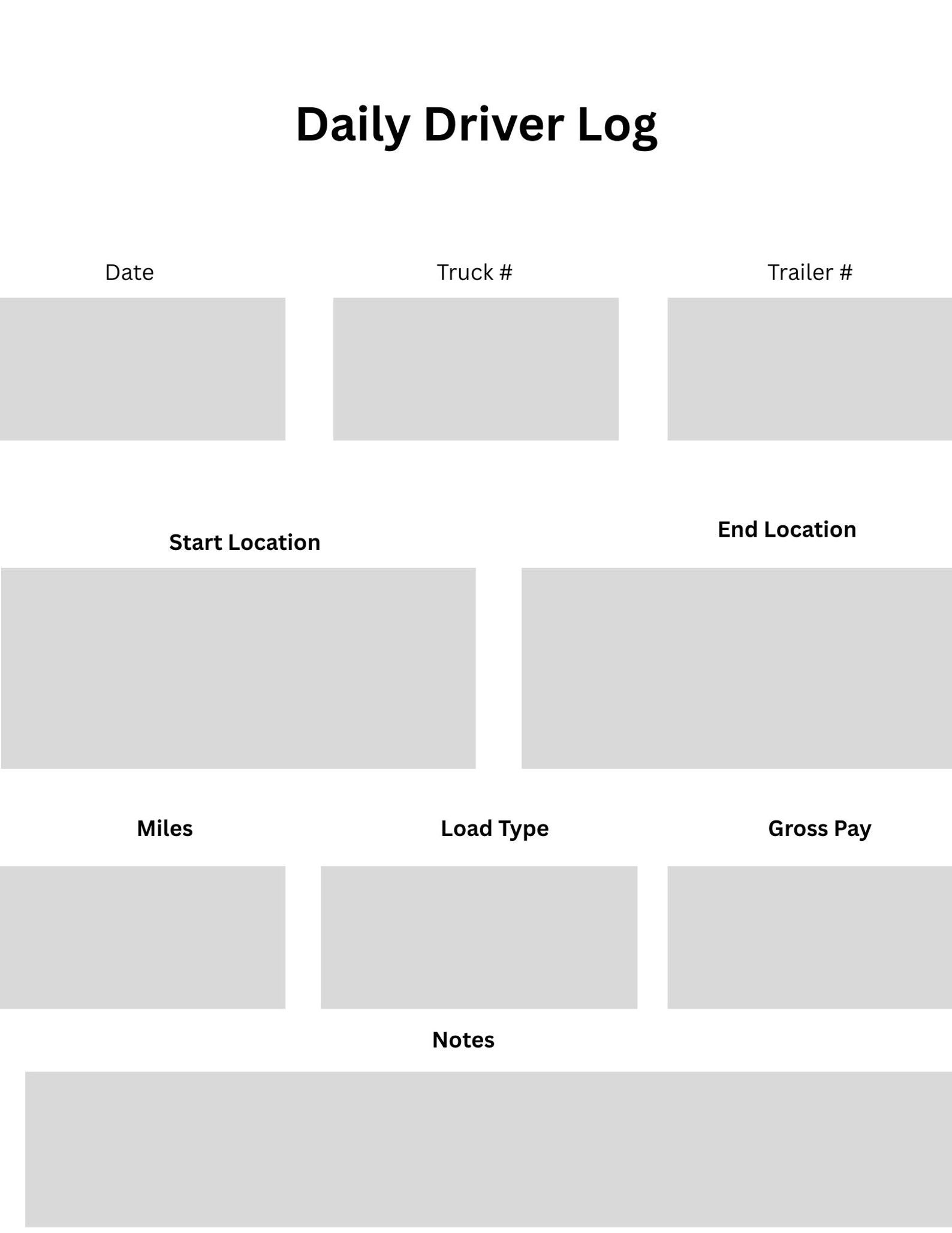 Truck Driver Log Book & Profit Tracker/ Owner Operator Expense Mileage ...