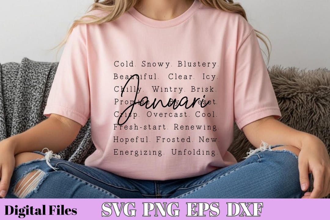 January Reset SVG | New Year Reset SVG | Winter Words SVG | Motivation ...