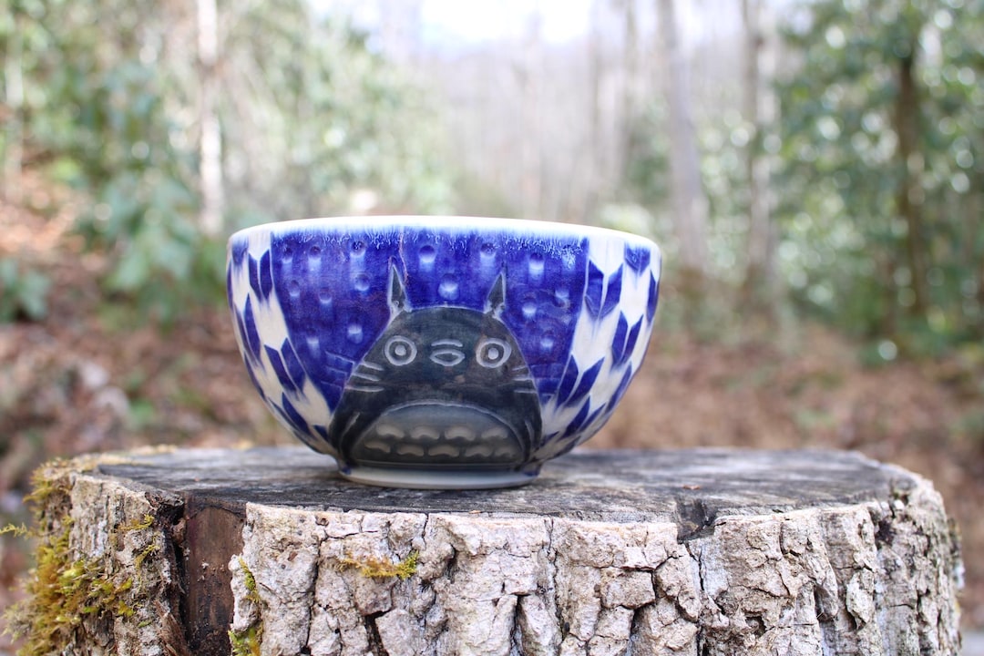 Totoro Inspired Ghibli Aesthetic Bowl – Hand Crafted Ceramic Forest ...