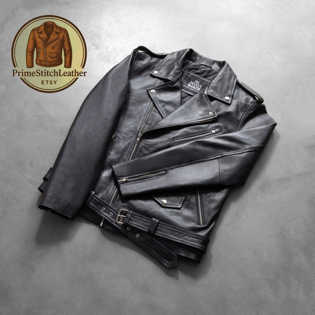 Allaric Alley Black Leather Biker Jacket Men – Moto Motorcycle Jacket ...