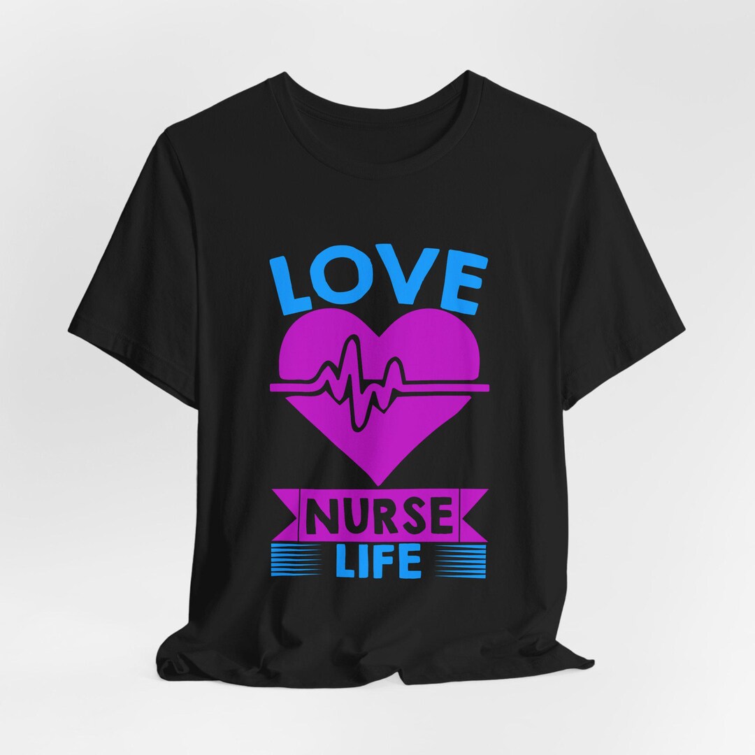 Love Nurse Life T-shirt | Heart EKG Design - Etsy