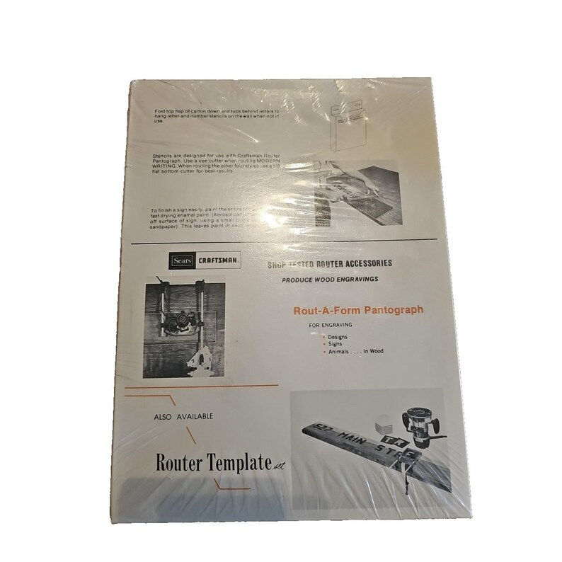 Vintage Sears Craftsman Router Stencil Set Model 9-2518 Letters ...