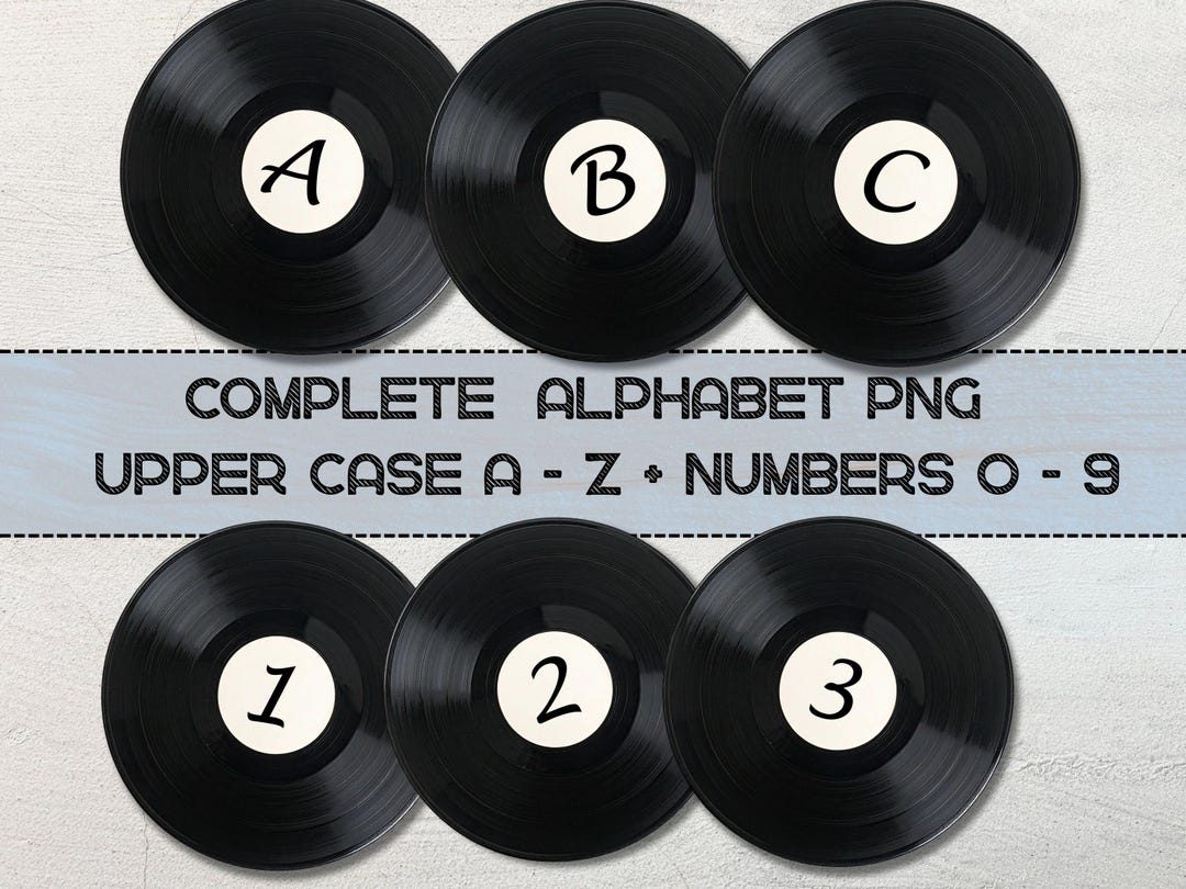 Vinyl Record Alphabet PNG | Music Alphabet Letters & Numbers ...