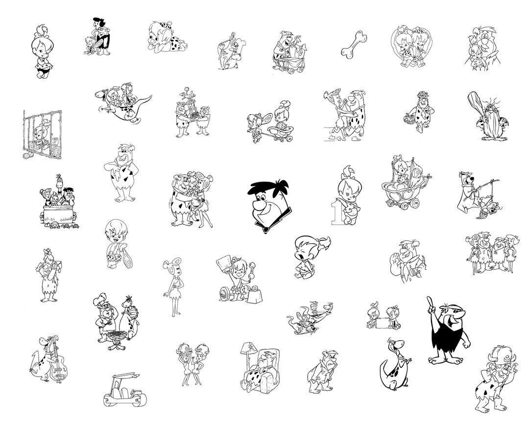 The Flintstones SVG Bundle | 40 Files – Fred, Wilma, Barney, Betty ...
