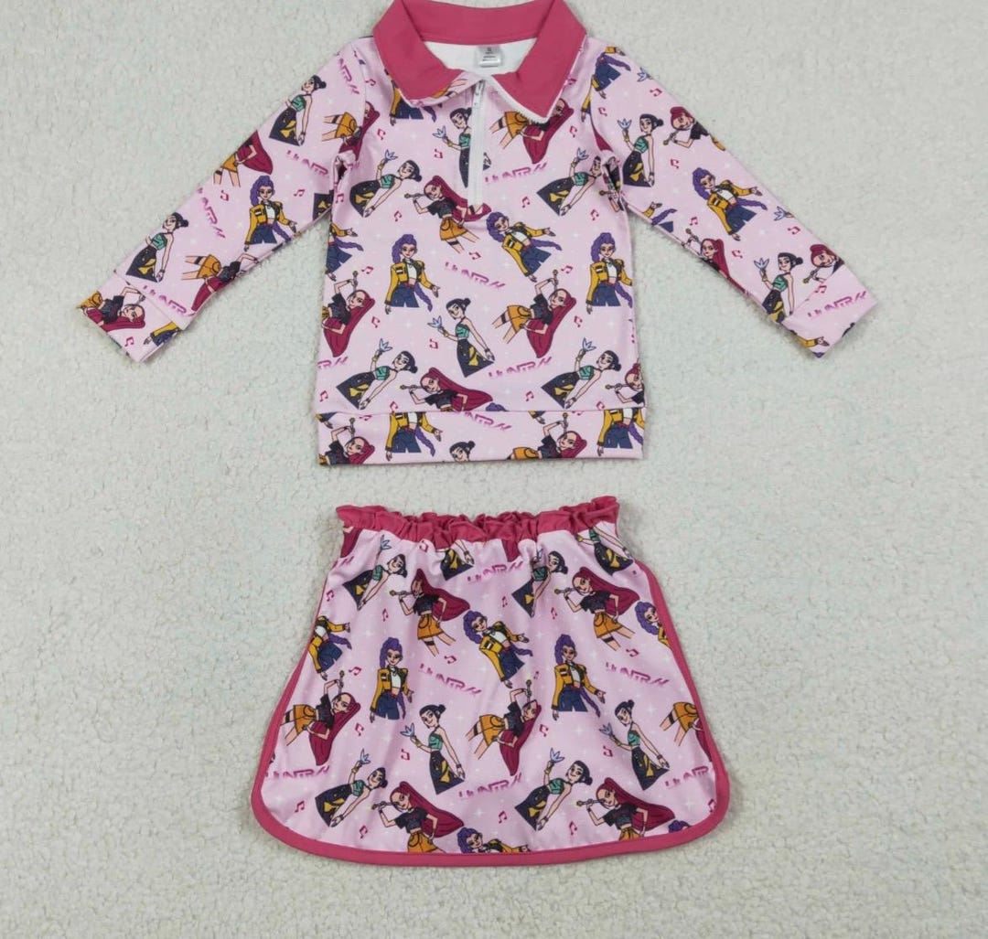 Toddler Children Huntrix Kpop K Pop Pink Yoga Outfit Demon Hunter Teen ...