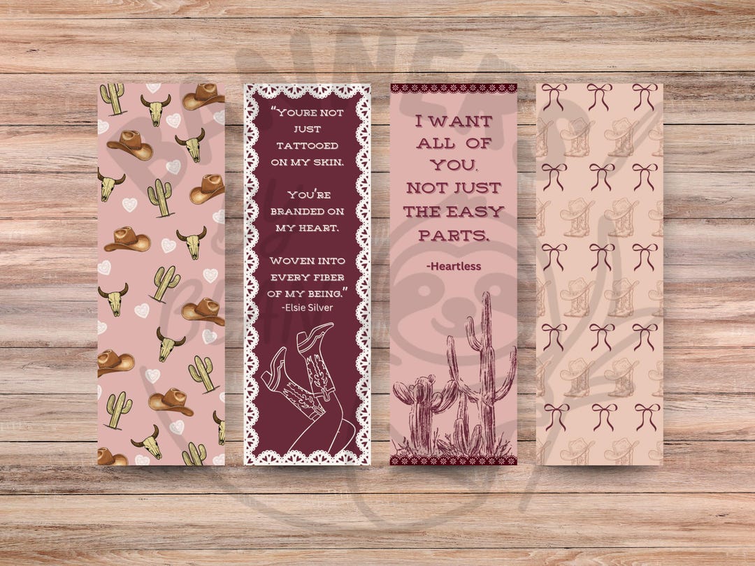 Cowboy Romance Bookmarks | Western Quotes, Pink Cowgirl (digital ...