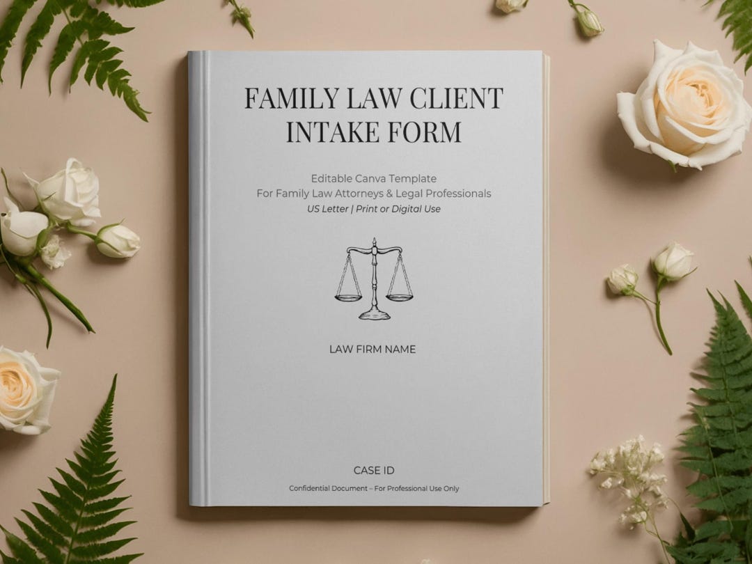 Family Law Client Intake Form | Editable Minimalist Design (canva, US ...