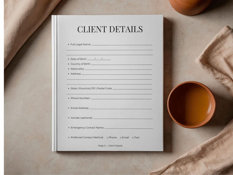 Family Law Client Intake Form | Editable Minimalist Design (canva, US Letter) - Etsy