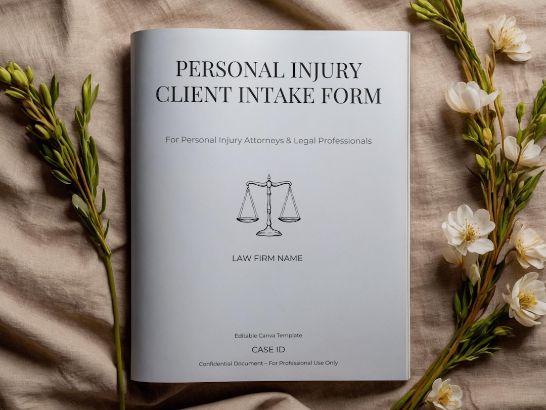 Personal Injury Client Intake Form | Minimal Editable Canva Template ...
