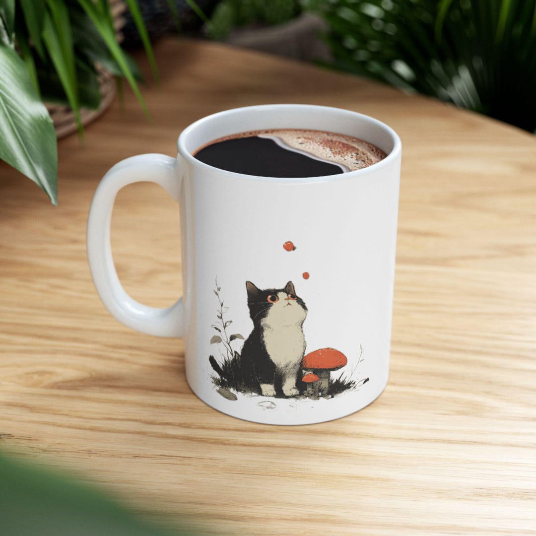 Red Toadstool Mushrooms Mug | Ceramic Coffee Tea Cup - Etsy