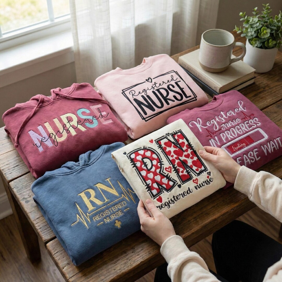 Nurse Embroidery Bundle | Registered Nurse RN Quote Designs | Medical ...
