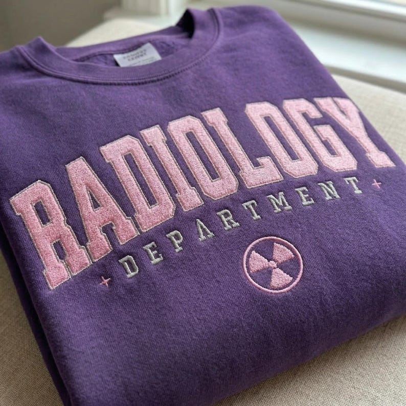 Radiology Department Embroidery Design | X Ray Tech Machine Embroidery ...