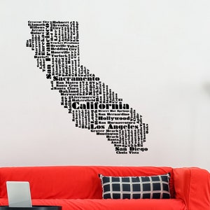 California Wall Art, California Decal, California Sticker, California ...