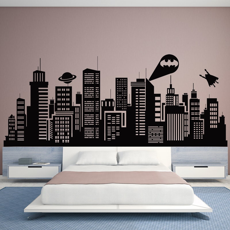 Superhero Wall Decal - Etsy