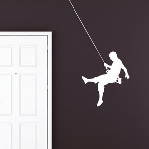Rock Climbing Art, Rock Climber Gifts, Rappelling Sticker, Outdoor Gift ...