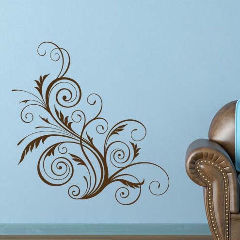 Corner Scroll Decal - Etsy