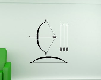 Archery Decal Vinyl Sticker Girl Bow and Arrow Warrior Light - Etsy
