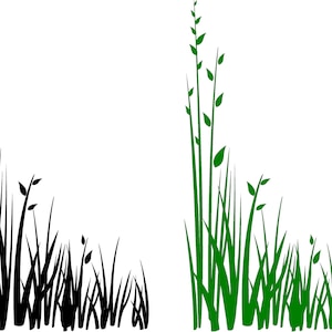 Tall Grass Wall Decal, Blade Leaf Decor, Leaves Grasses, Decorative ...