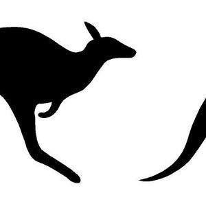 Kangaroo Wall Decal, Birthday Party Decoration, Australia Art ...
