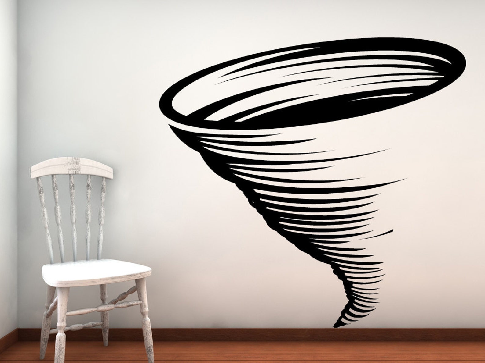 Cyclone Wall Decal Funnel Cloud Decor Tornado Artwork Storm | Etsy