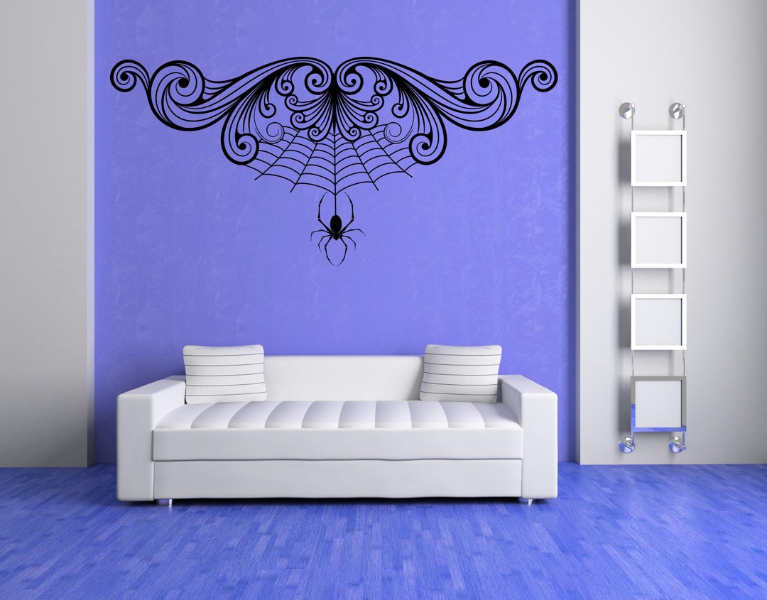 Spider Web Wall Decor, Spiderweb Art, Hanging Spider Swirls Wall Decor ...