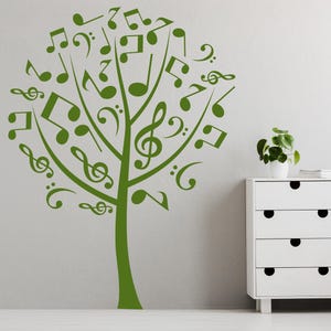 Tree Wall Art, Music Tree, Music Notes Decor, Treble Clef, Bass Clef ...