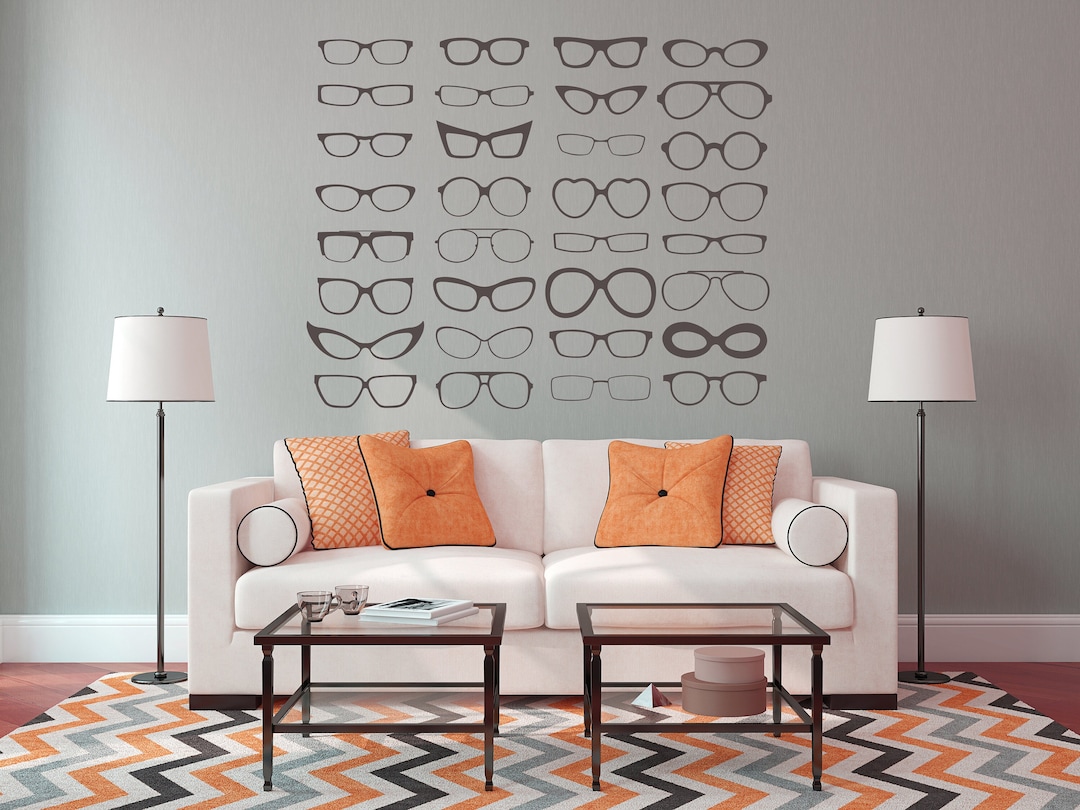 Eyeglasses Wall Decal, Optometry Art, Optometrist Office Decor, Eye ...