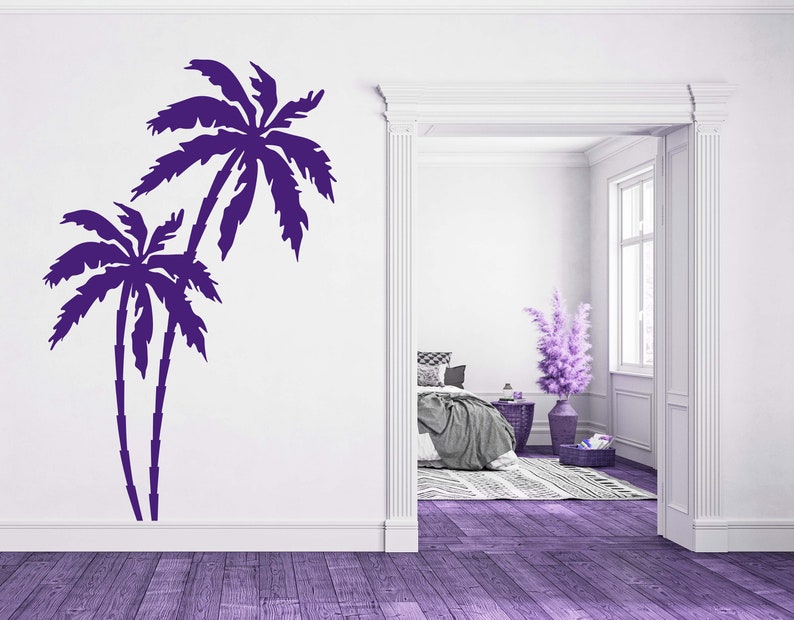 Palm Tree Art, Palm Tree Wall Decal, Beach Decor, Palm Trees Wall ...