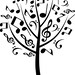 Tree Wall Art, Music Notes Decor, Treble, Bass Clef Decal, Musical ...