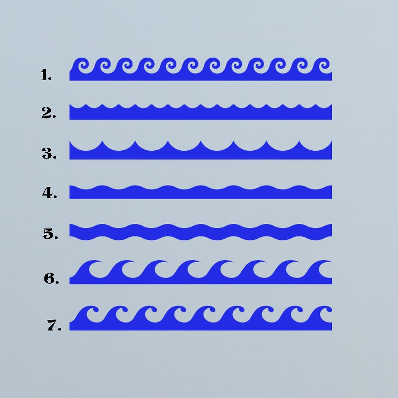 Wave Borders Wall Decals - Etsy