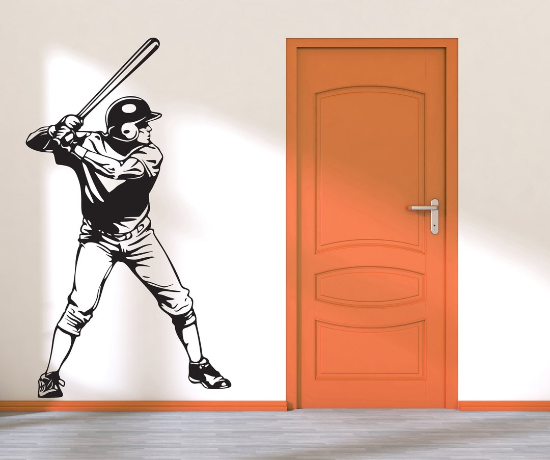 Baseball Player Decal, Sports Decor, Baseball Wall Art, MLB Wall ...