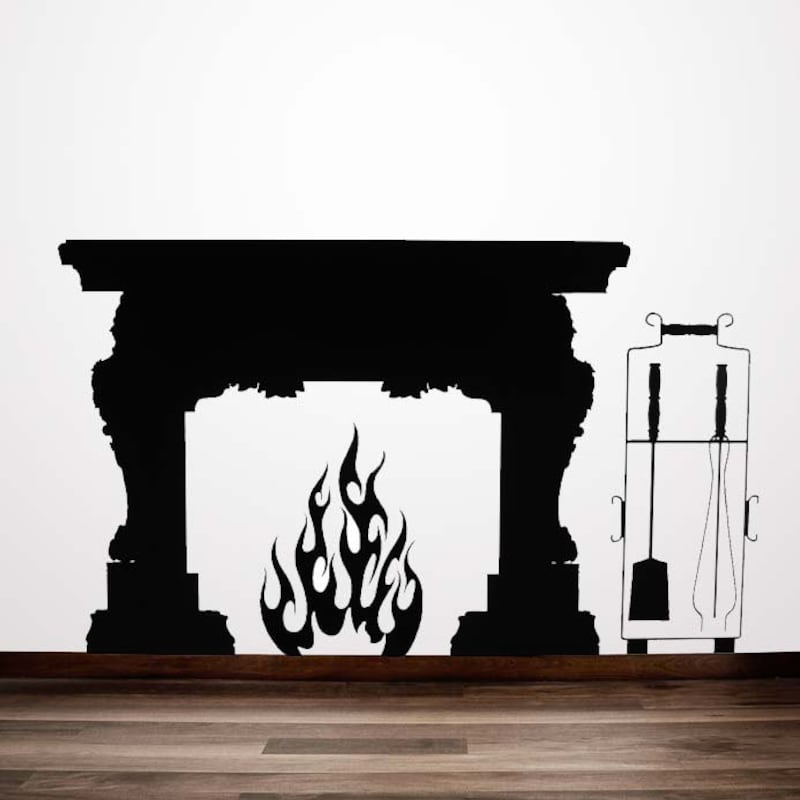 Fireplace Decal - Etsy