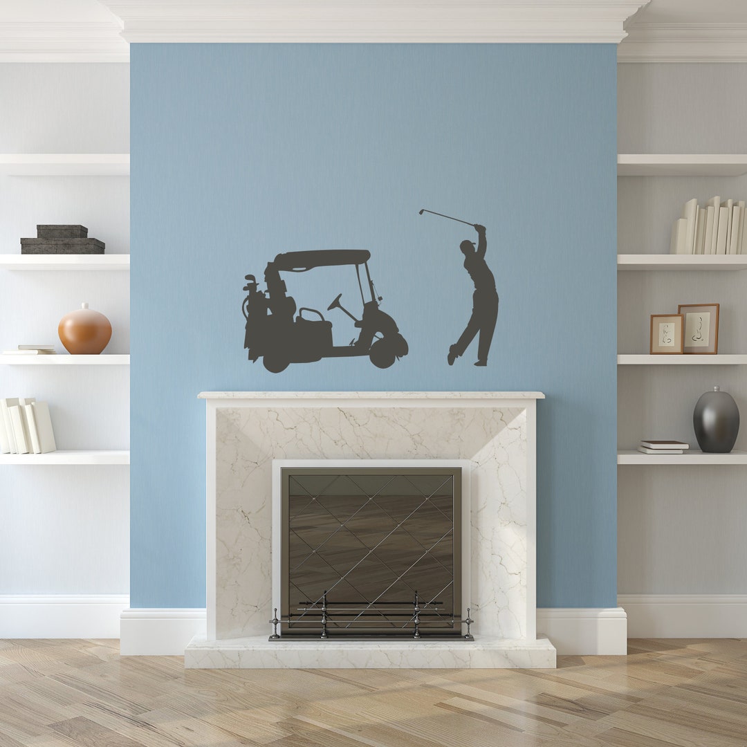 Golf Gifts for Men, Golf Wall Art, Golf Decorations, Golf Cart Sticker ...