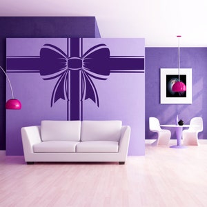Bow Wall Art, Bow Wall Decor, Bow Window Decal, Present Bow Stickers ...