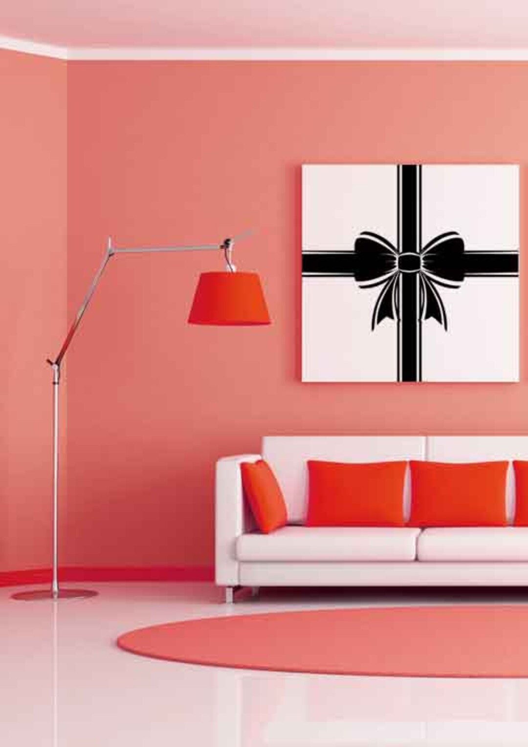 Bow Wall Art, Bow Wall Decor, Bow Window Treatment, Present Stickers ...