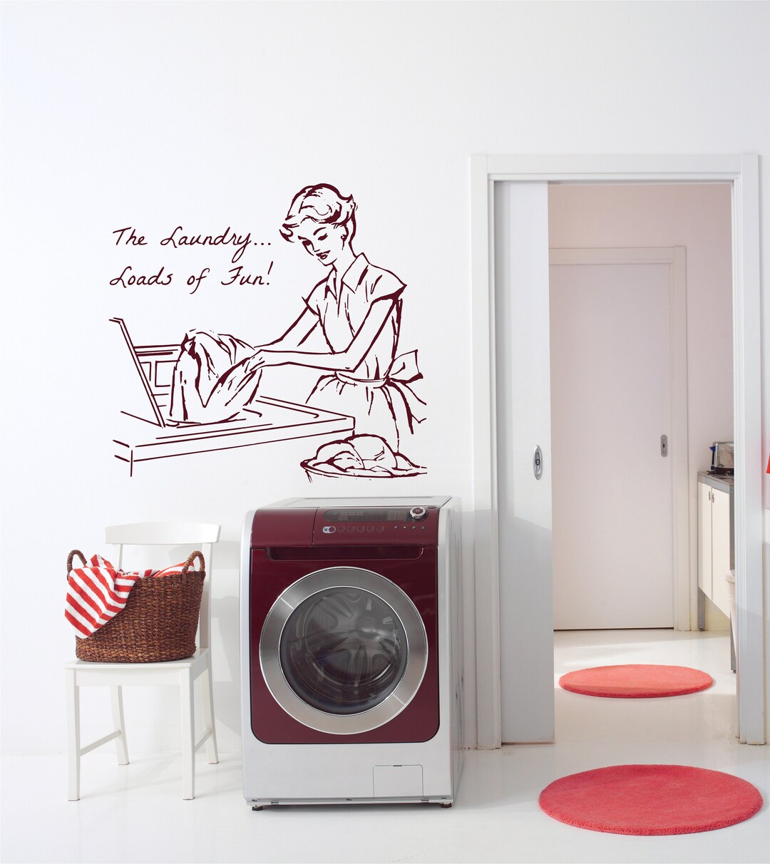 Laundry Room Decor, Laundromat Sign, Retro Decoration, Home Design ...