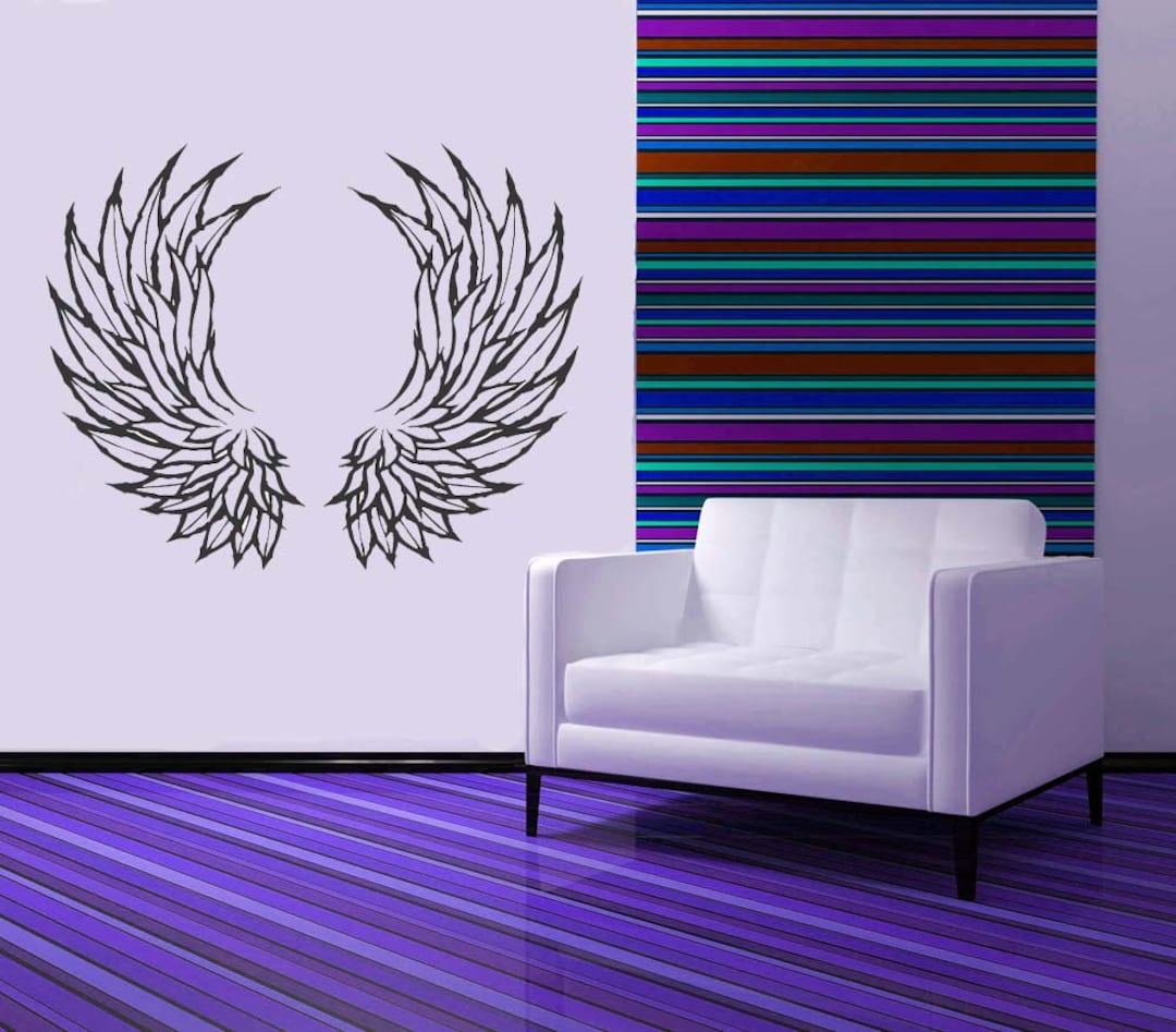 Angel Wings Decal, Wings Wall Art, Wing Vinyl Sticker, Angel Wings ...