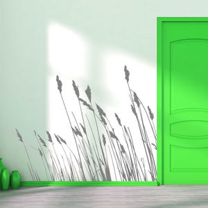 Grass Wall Art, Tall Grass Wall Decal, Reeds Wall Stickers, Grasses ...