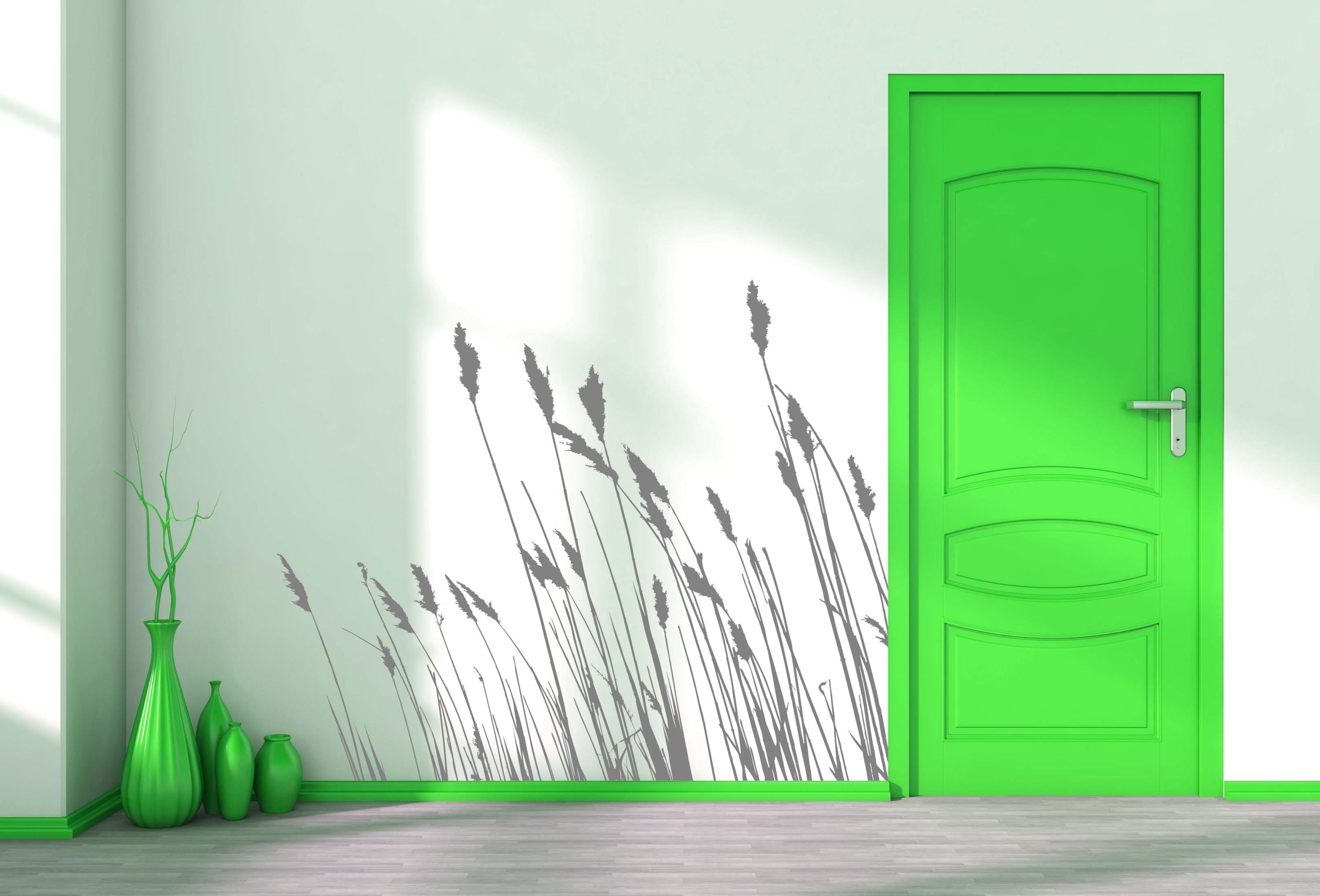 Grass Wall Art, Tall Grass Wall Decal, Reeds Wall Stickers, Grasses ...