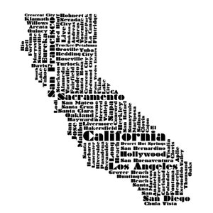 California Wall Art, California Decal, California Sticker, California ...