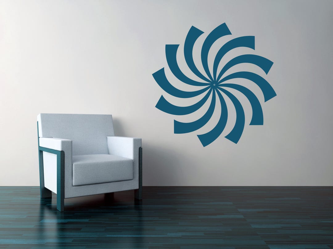 Midcentury Modern Decal, Pinwheels Wall Art, Vintage Artwork, Retro Art ...