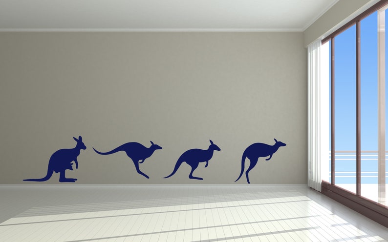 Kangaroo Wall Decal Birthday Party Decoration Australia Art - Etsy