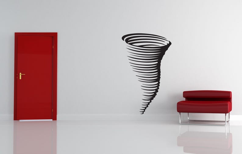Cyclone Wall Decal, Funnel Cloud Decor, Tornado Artwork, Storm Art ...