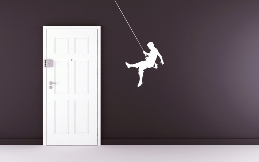 Rock Climbing Art, Rock Climber Gifts, Rappelling Sticker, Outdoor Gift ...