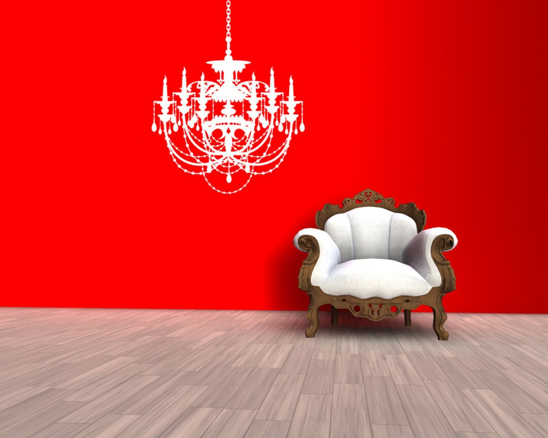 Chandelier Decor, Chandelier Wall Art, Chandelier Wall Vinyl, Fancy ...