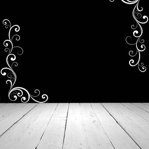 Corner Wall Decor, Corner Wall Decals, Swirl Designs, Scroll Decal ...